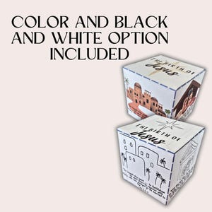 The Birth of Jesus 3D Cube Craft – Sunday School Advent Nativity ...