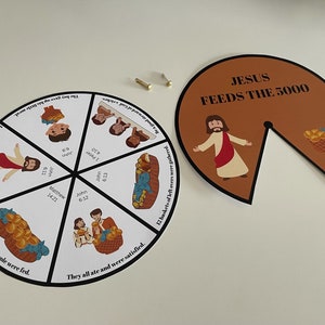 Jesus Feeds the 5000 Spinner Wheel | Bible Craft for Sunday School ...