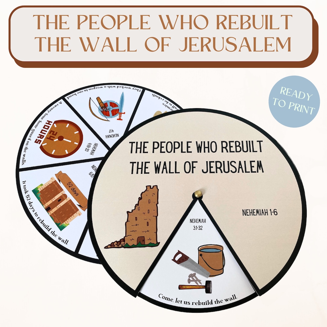 Printable Spinner Wheel: the People Who Rebuilt the Wall of Jerusalem ...
