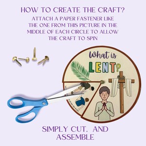 Printable Lent Sunday School Craft, What is Lent? Spinner Wheel, Kids ...
