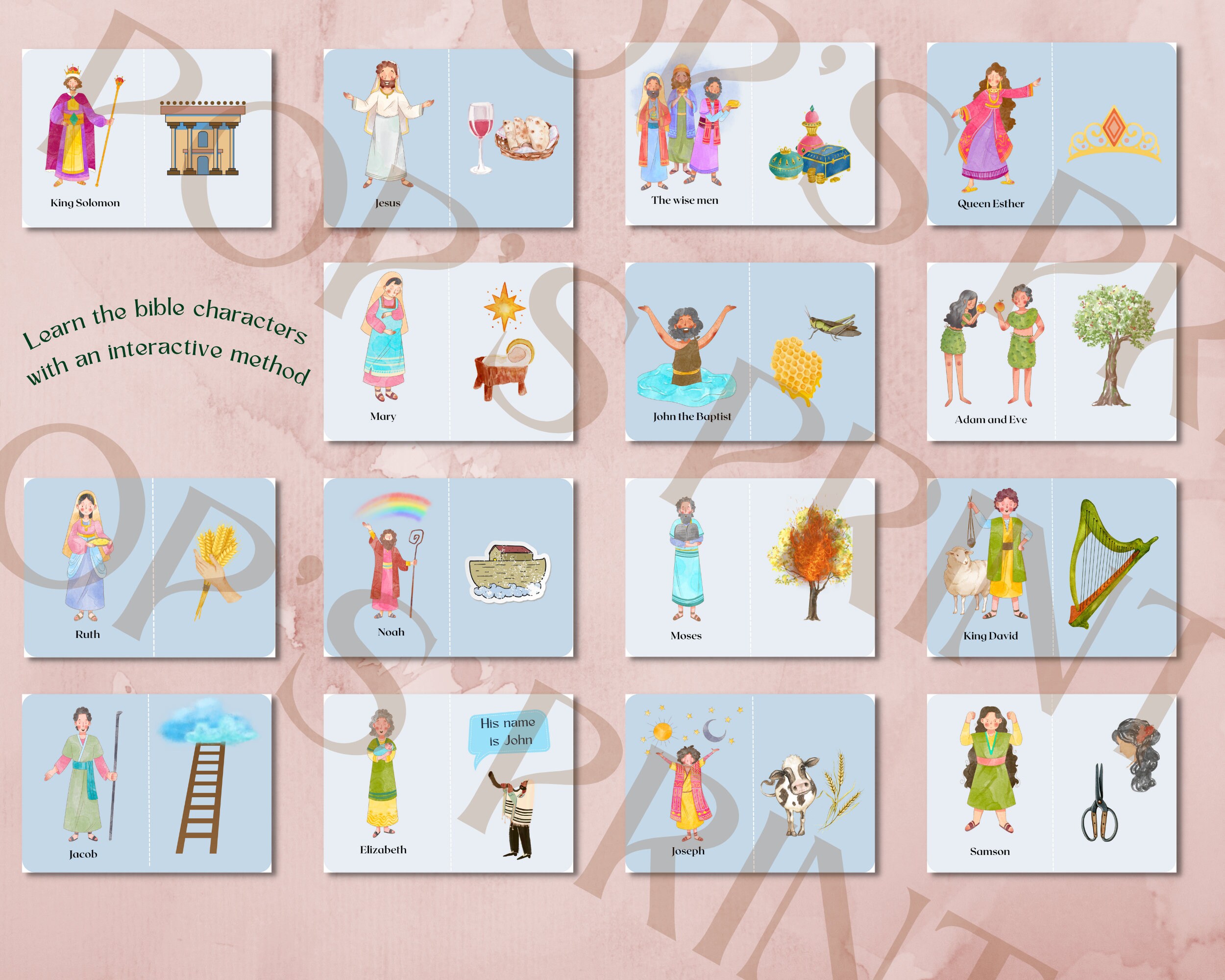 Find the Pair Bible Game|bible Activity for Toddlers|match the ...