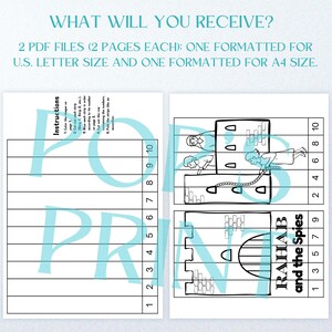 Printable Rahab and the Spies Agamograph, Sunday School Craft & Exodus ...