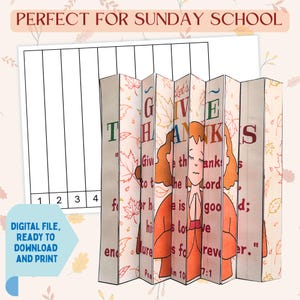 Printable Thanksgiving Bible Verse Agamograph, Sunday School Craft ...