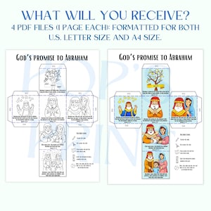 Printable God's Promise to Abraham Coloring Cube Craft, Sunday School ...