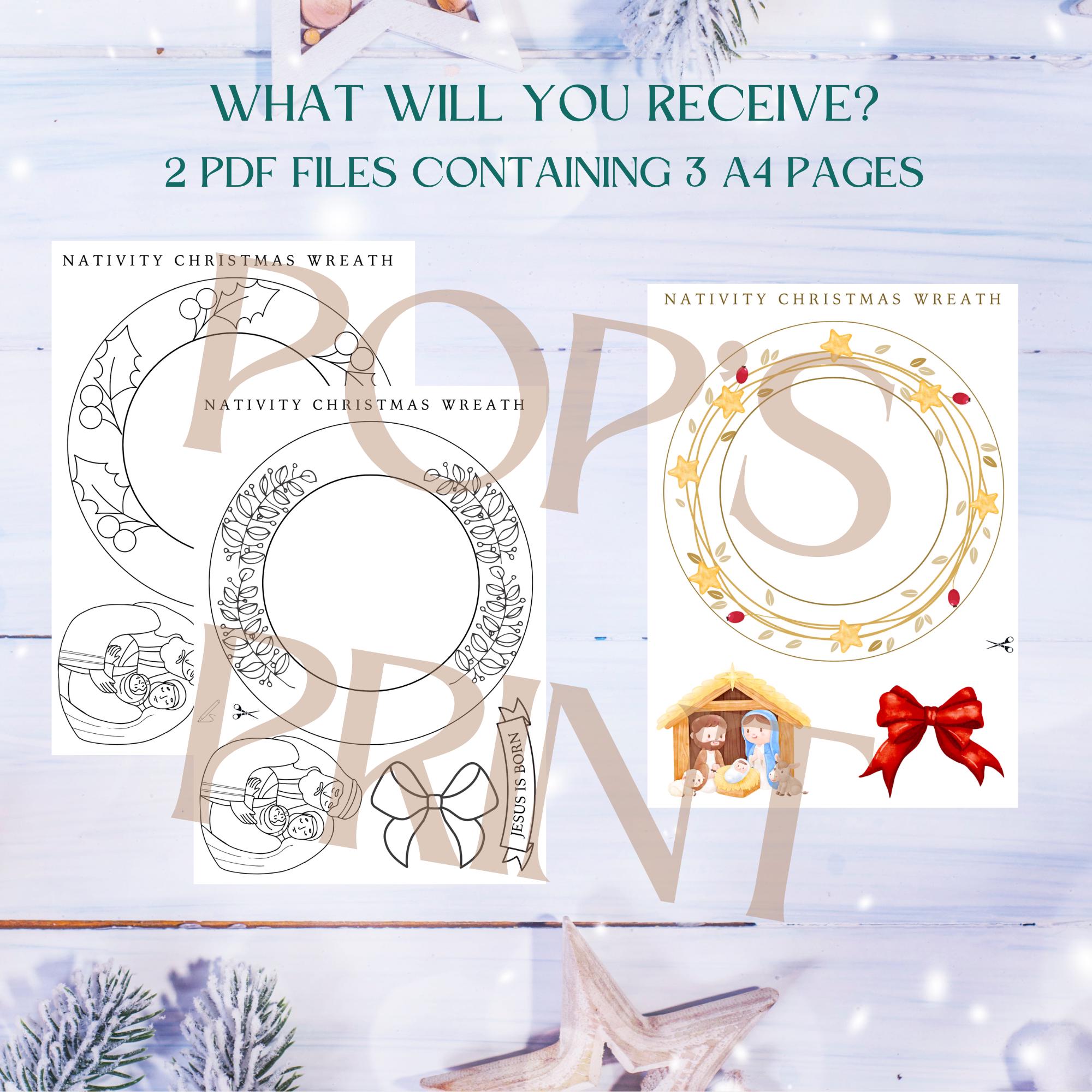 Christmas Wreath Craft, Sunday School and Kids Ministry Advent Activity ...