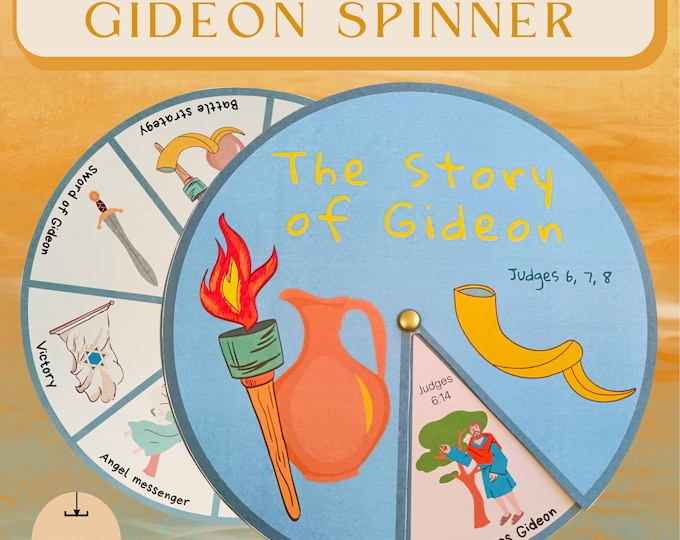 The Story of Gideon Spinner Wheel Gideon Craft Sunday School Lesson ...
