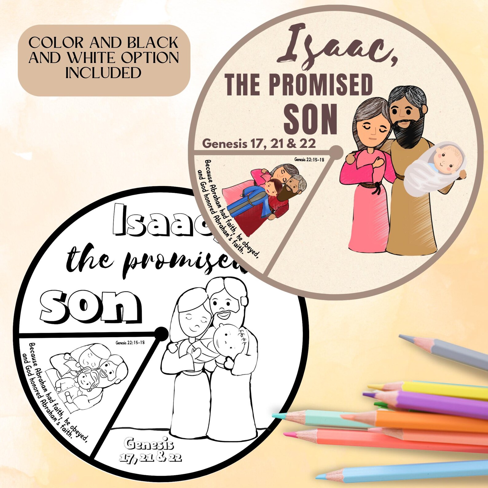Isaac, the Promised Son Sunday School Craft, Abraham Sarah Bible Story ...