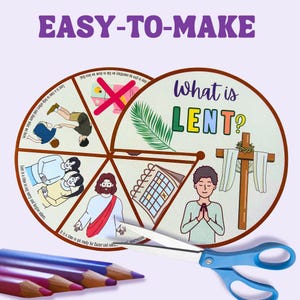 Printable Lent Sunday School Craft, What is Lent? Spinner Wheel, Kids ...