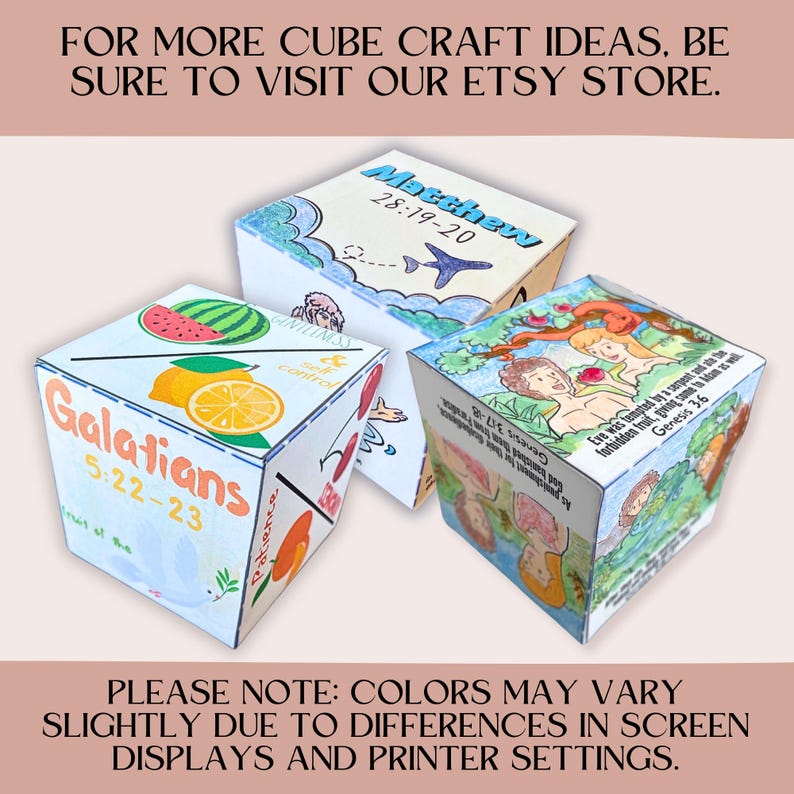 Lent Symbols Cube Craft | Sunday School Easter Bible Activity (digital ...