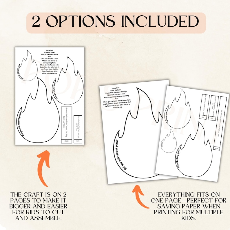 3D Pentecost Flame Craft| Sunday School Activity for Kids| Instant ...