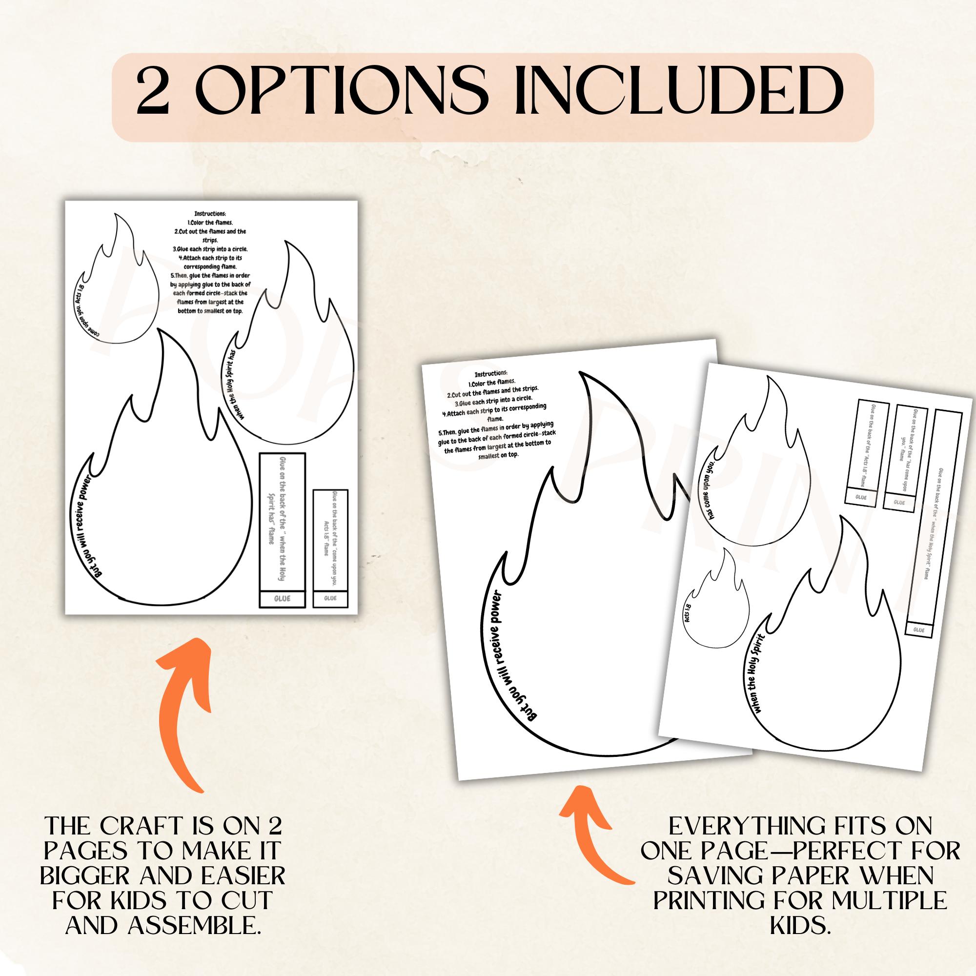 3D Pentecost Flame Craft| Sunday School Activity for Kids| Instant ...