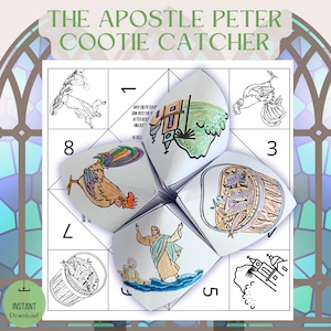 Sunday School Craft - Peter the Apostle Coloring Cootie Catcher ...