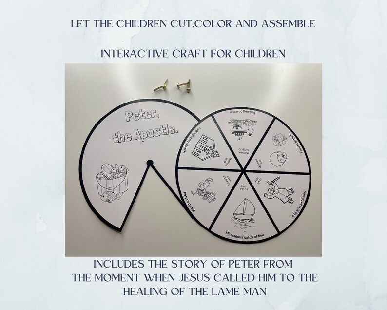 Peter, the Apostle Coloring Spinner Wheel Peter, the Apostle Craft ...