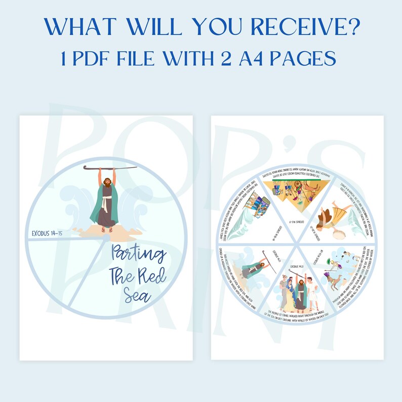Crossing the Red Sea Spinner Wheel: Sunday School Kids Ministry Craft ...