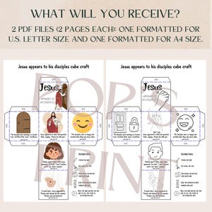 Jesus Appears to His Disciples Cube Craft for Kids| Printable Bible ...