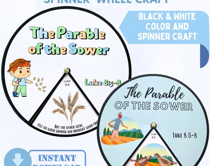 Parable of the Sower, Printable Bible Coloring Wheel, Sunday School ...