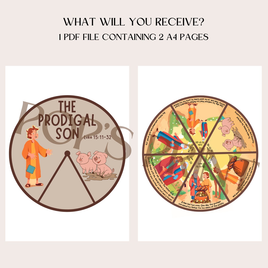 Printable the Prodigal Son Spinner Wheel | the Prodigal Son Craft ...