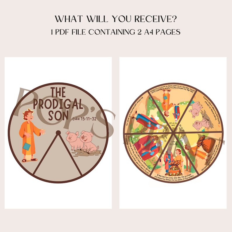 Printable the Prodigal Son Spinner Wheel | the Prodigal Son Craft ...
