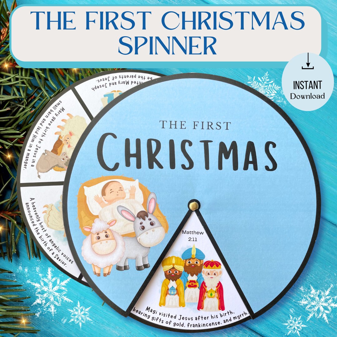 Nativity Spinner Wheel Craft, First Christmas Story (digital Download ...