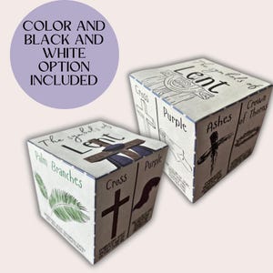 Lent Symbols for Kids| Cube Craft| Printable Sunday School Bible ...