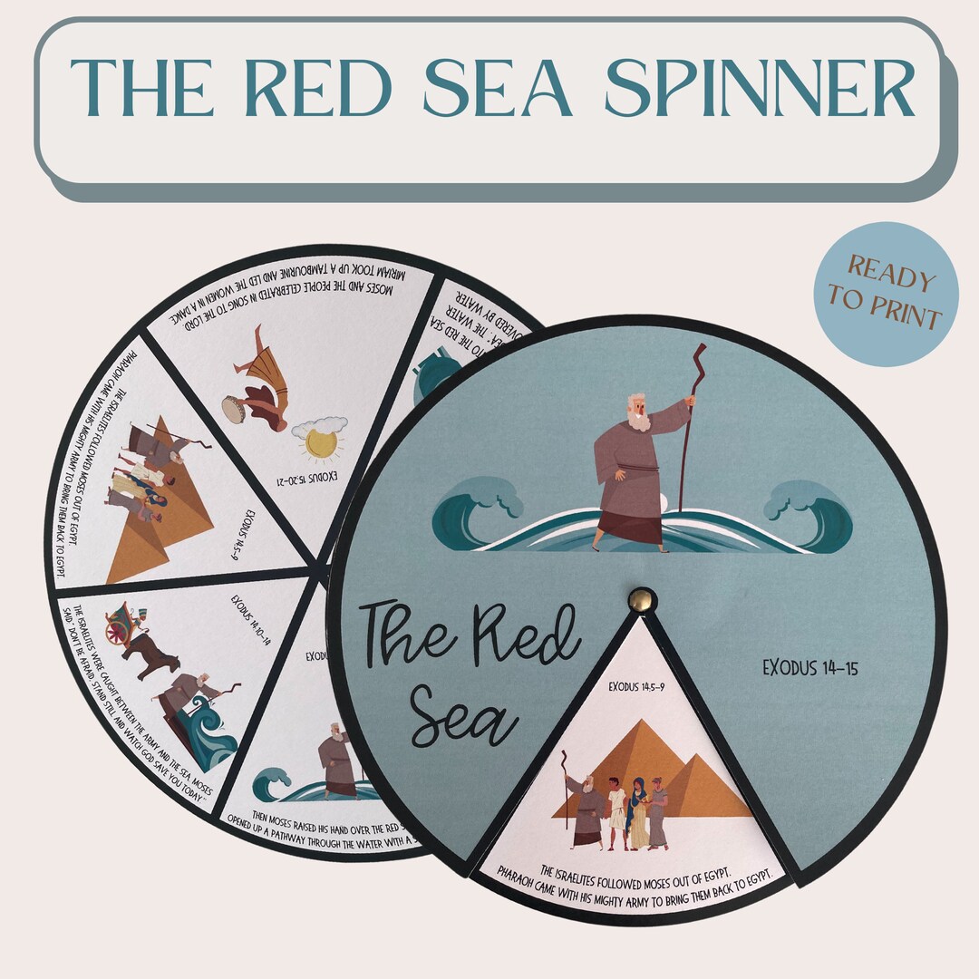 Crossing the Red Sea Spinner Wheel the Red Sea Craft Sunday School ...