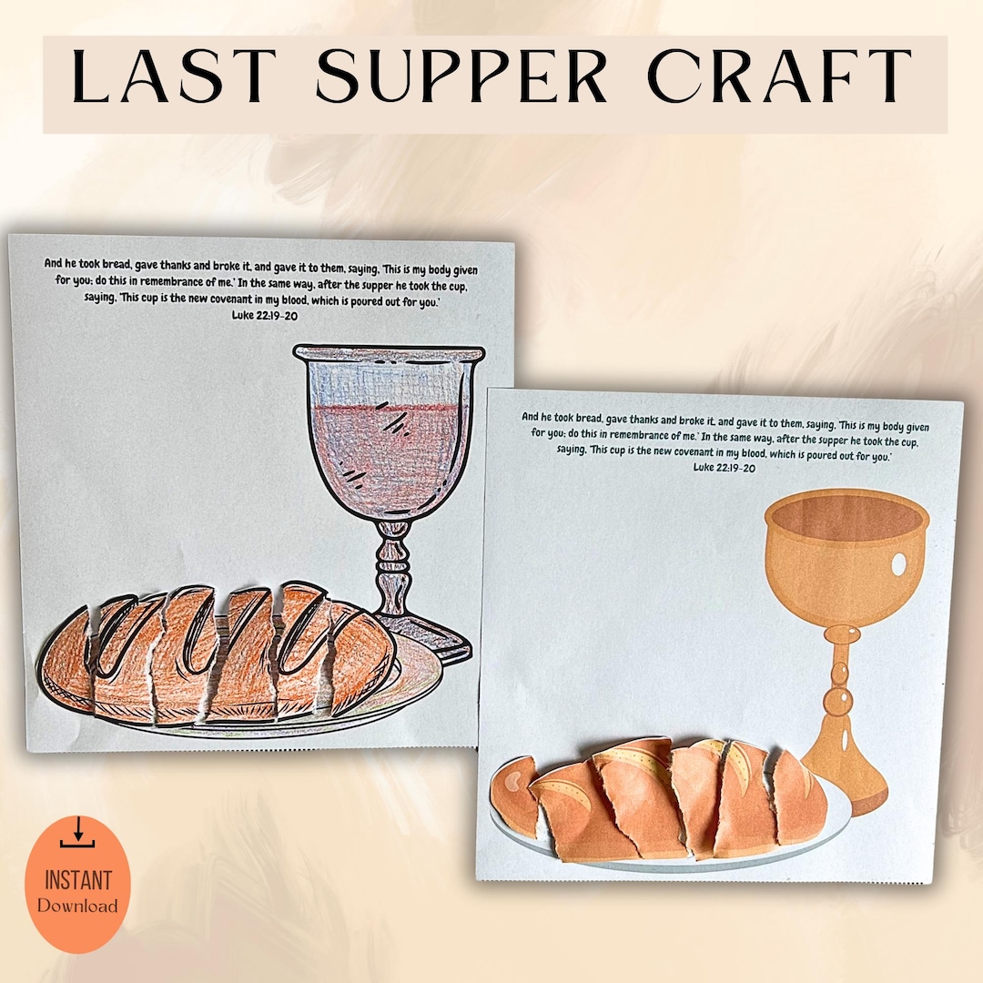 Last Supper Craft for Toddlers, Coloring Paper Craft, He is Risen Kids ...