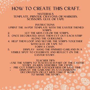 Easter Story Paper Chain Garland: Printable Sunday School Craft Kids ...