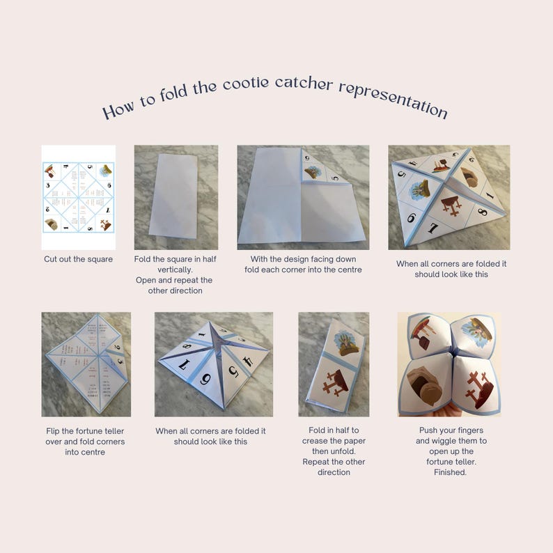 Printable Jacob and Esau Cootie Catcher, Sunday School Crafts, Bible ...