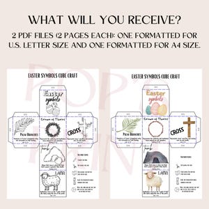 Easter Symbols Cube Craft| Easter Sunday School Craft| Holy Week Bible ...