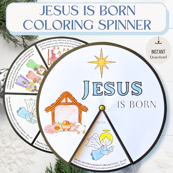 Jesus is Born Coloring - Etsy