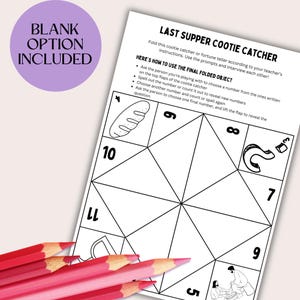 Last Supper Story for Kids| Cootie Catcher| Printable Sunday School ...