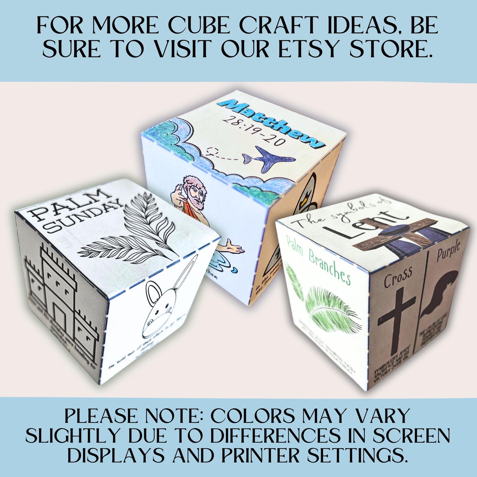 Transfiguration Lesson for Kids| Cube Craft| Printable Sunday School ...
