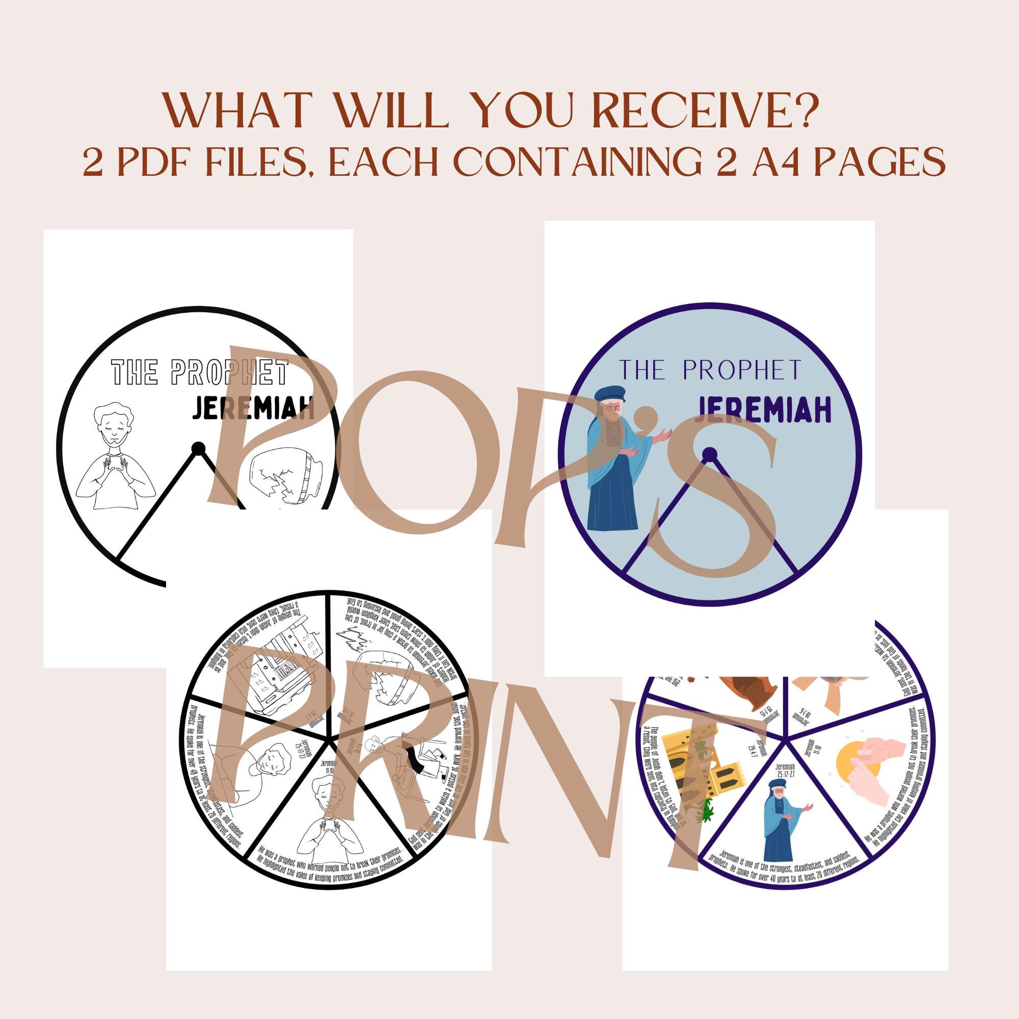 Sunday School Craft - the Story of the Prophet Jeremiah Spinner Wheel ...