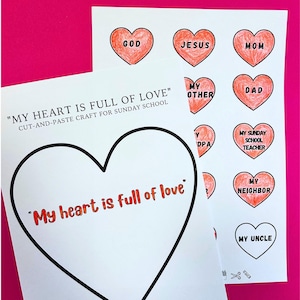 Valentine's Day Printable "my Heart is Full of Love" Cut-and-paste ...