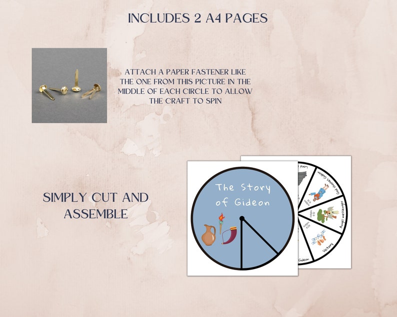 The Story of Gideon Spinner Wheel Gideon Craft Sunday School Craft Kids ...