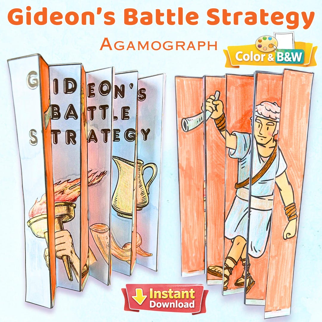 Gideon's Battle Strategy Agamograph Craft, Sunday School Bible Story ...