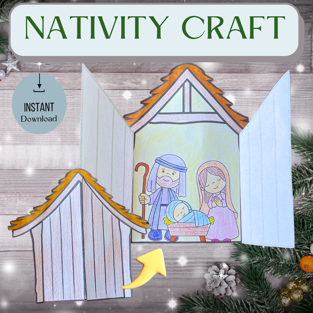 Nativity Stable Craft, Christmas Sunday School & Kids Ministry Activity ...
