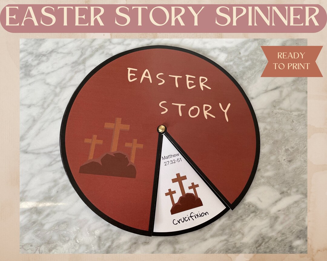 The Easter Story Spinner Wheel Easter Craft Sunday School Activity Kids ...