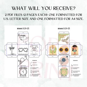 Romans 8:24-25 Cube Craft| Printable Bible Activity| Bible Verse Memory ...