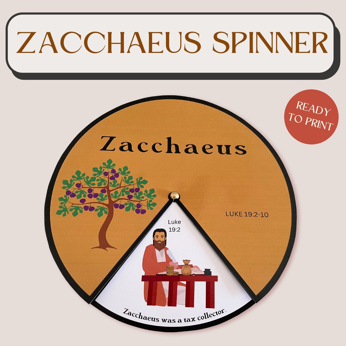 Zacchaeus Spinner Wheel Zacchaeus Craft Sunday School Craft Kids ...