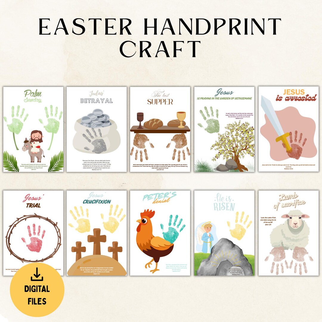 Easter Handprint Craft| Easter Story| Sunday School| Coloring Paper ...