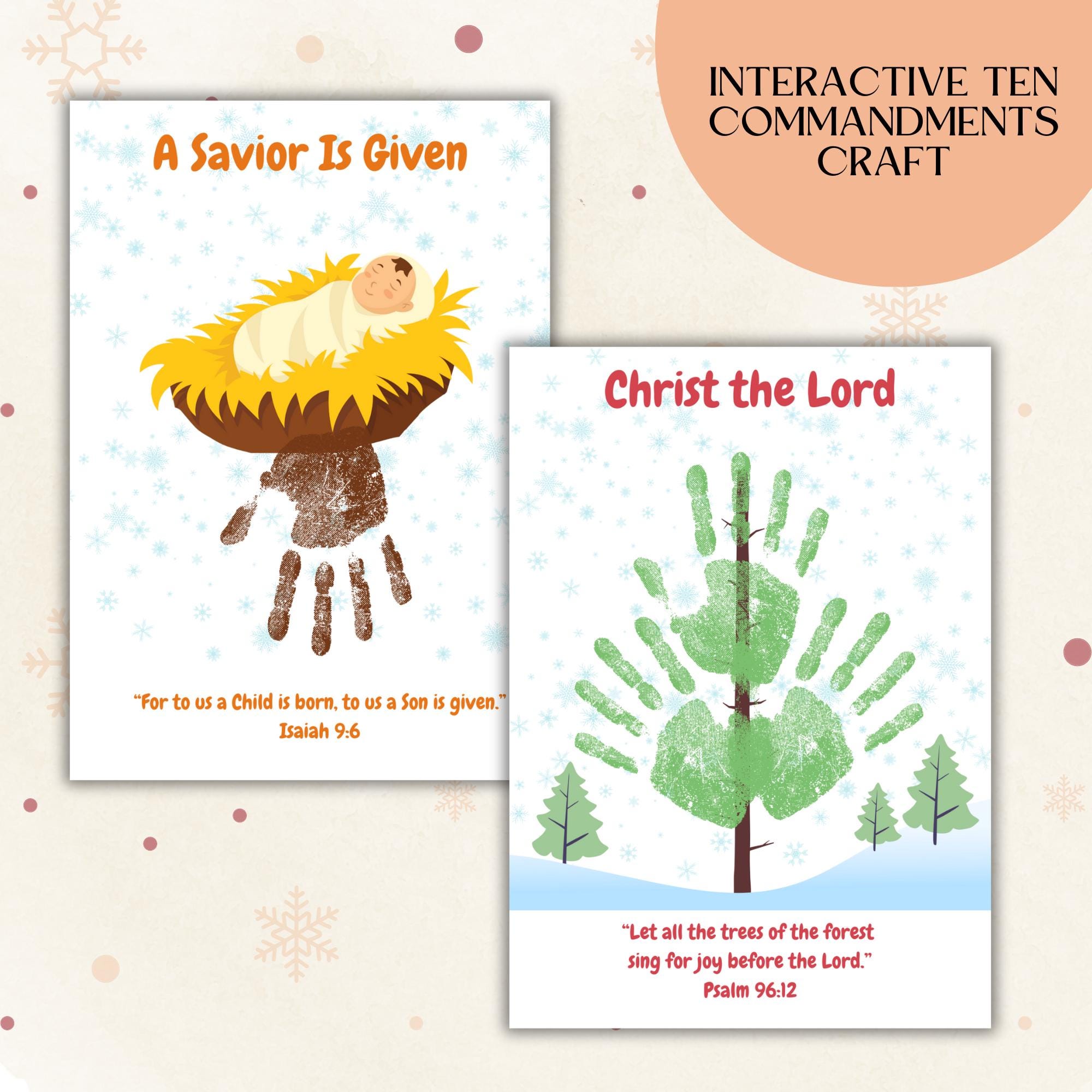 Nativity Set Handprint Craft | Christmas & Advent Sunday School ...