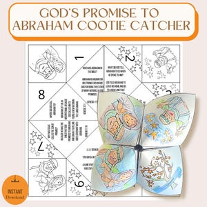God's Promise to Abraham Coloring Cootie Catcher| Sunday School Craft ...