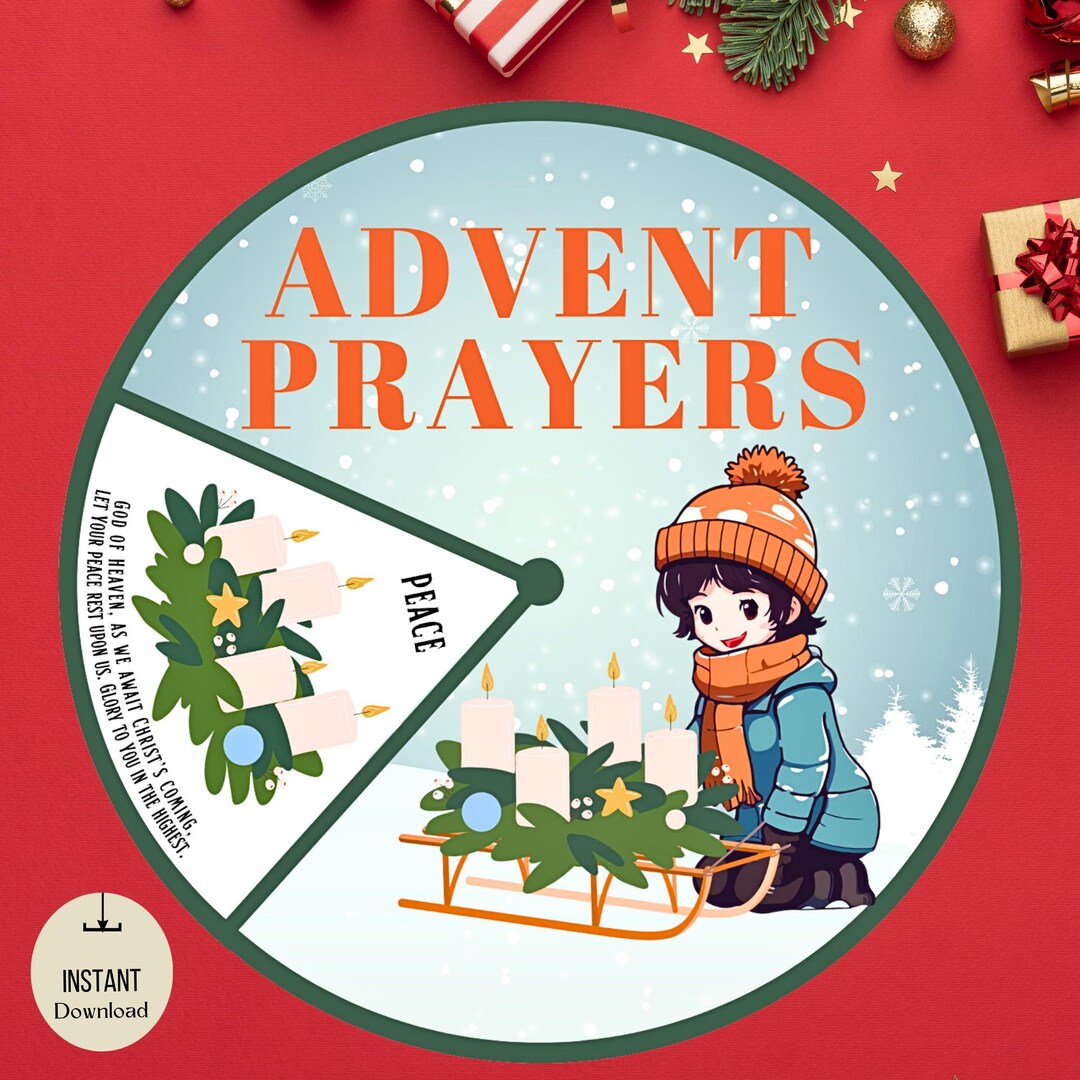 Sunday School Craft: Advent Prayers Spinner Wheel, Printable Nativity ...