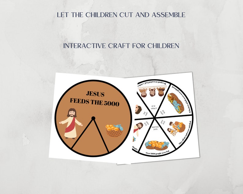 Jesus Feeds the 5000 Spinner Wheel Jesus Feeds the 5000 Craft Sunday ...