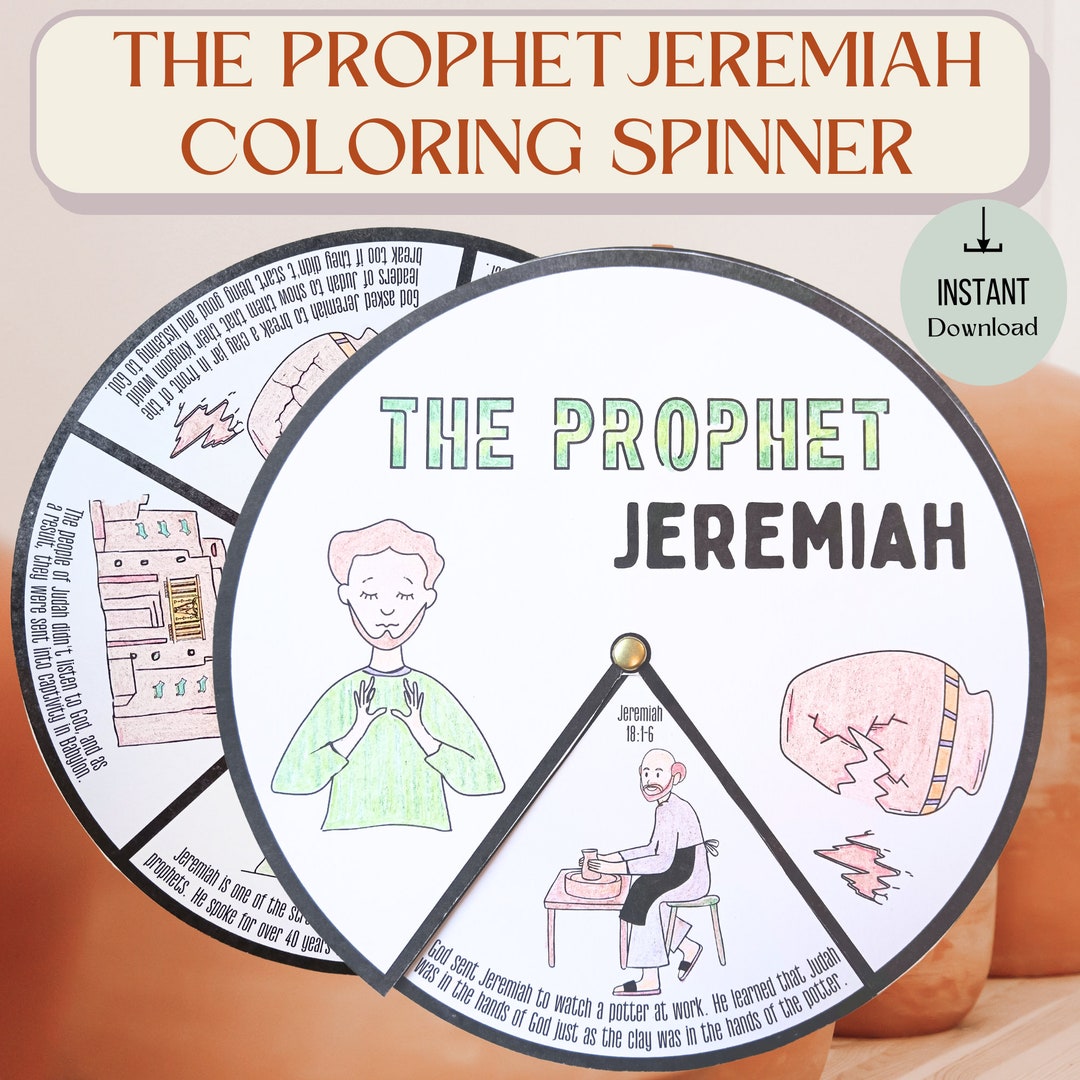 The Story of the Prophet Jeremiah Spinner Wheel Sunday School Craft Kids' Ministry Craft Bible ...