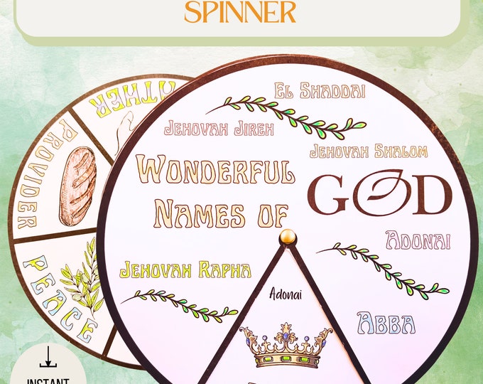 Wonderful Names of God Coloring Spinner Wheel Wonderful Names of God ...
