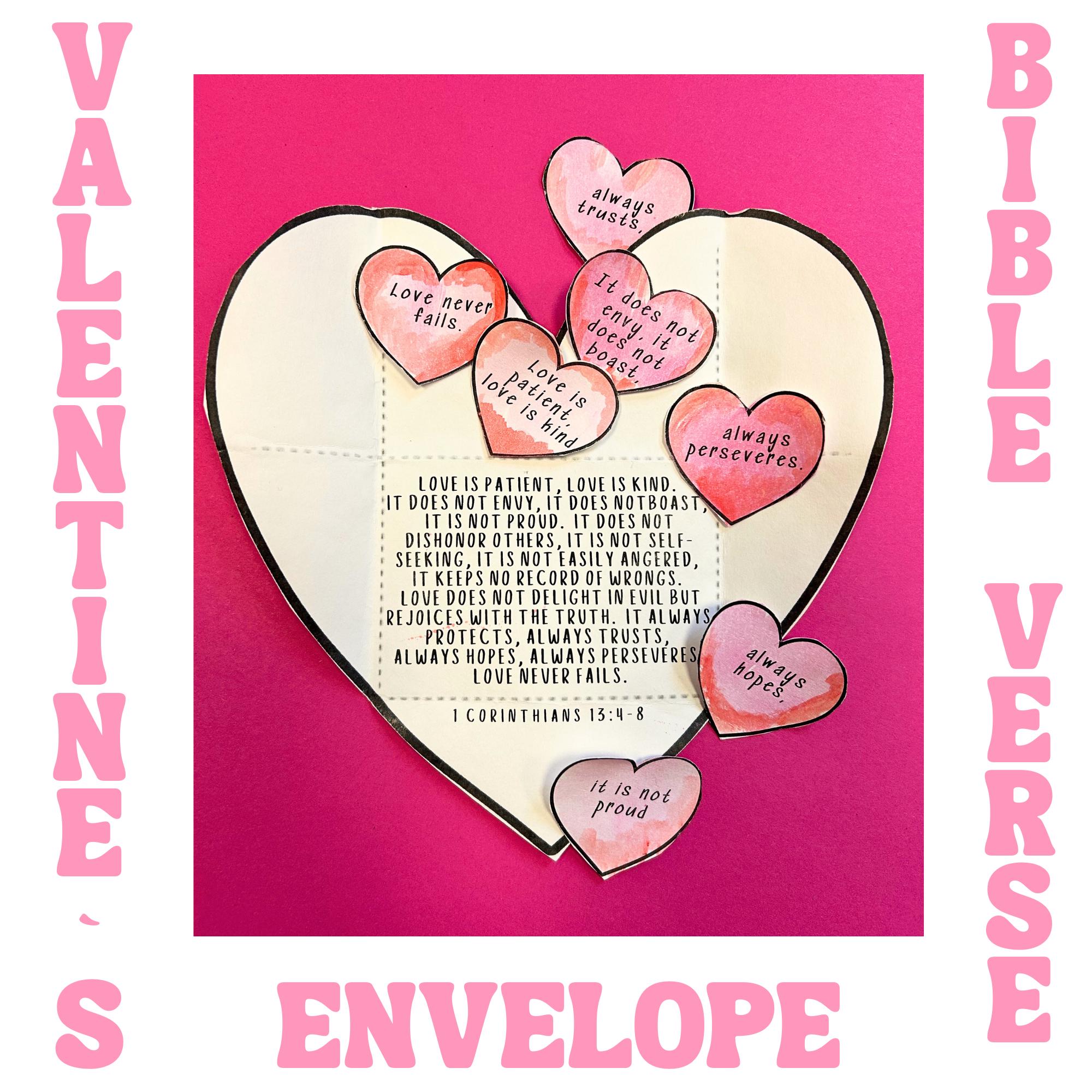 Valentine's Day Bible Verse Envelope Printable Craft Sunday School ...