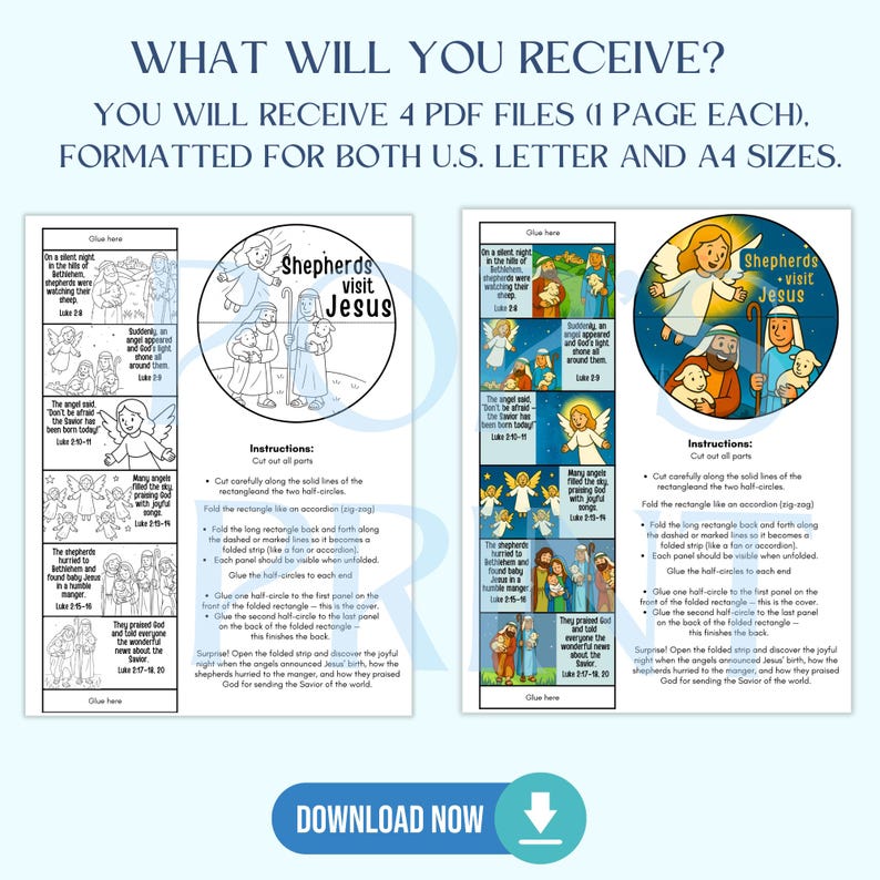 Nativity Craft – Shepherds Visit Jesus, Sunday School Christmas ...