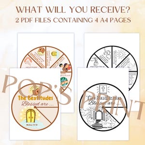 Printable "the Beatitudes of Jesus" Sunday School Craft | Bible Verse ...